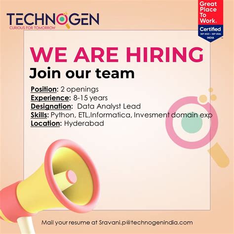 Sravani Reddy On Linkedin Technogen Technogenindia Dataengineer