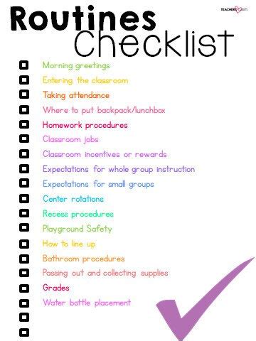 Classroom Routines Anchor Chart Real Tangible Item Etsy