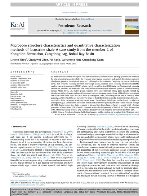 Pdf Micropore Structure Characteristics And Quantitative Characterization Methods Of