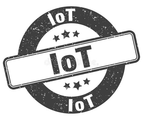 Iot Stamp Iot Label Round Grunge Sign Stock Vector Illustration Of