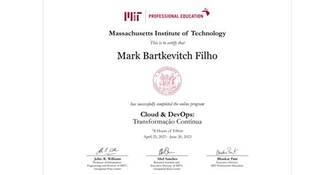 Mark B On Linkedin Cloud And Devops Tranformação Contínua • Mark Bartkevitch Filho • Mit