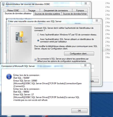 Problème De Connexion Odbc à Distance Avec Sql Ser Problème De