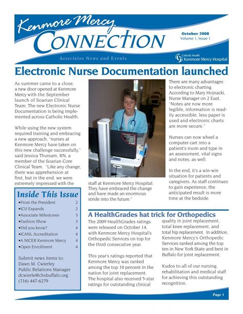 Electronic Nurse Documentation Launched Catholic Health System