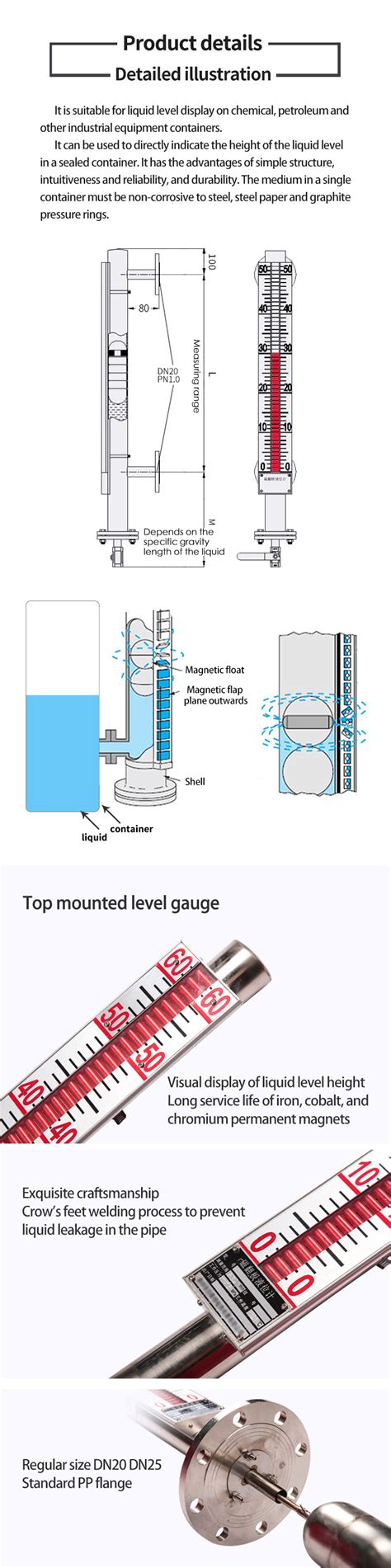 Supply Magnetic Flap Level Gauge Wholesale Factory Wuxi Yongan Electronic Technology Co Ltd
