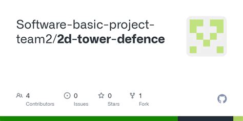 Github Software Basic Project Team22d Tower Defence