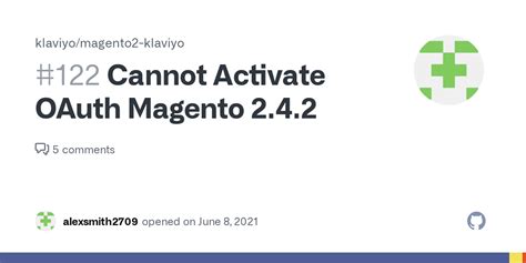 cannot activate oauth magento 2 4 2 · issue 122 · klaviyo magento2 klaviyo · github
