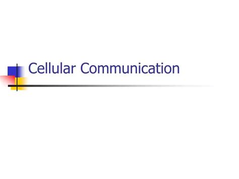PPT Cellular Communication PowerPoint Presentation Free Download ID