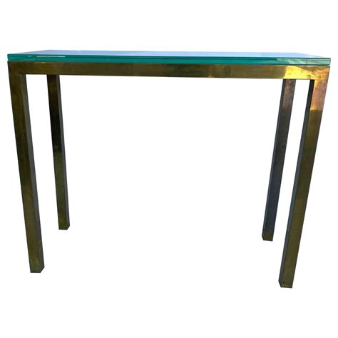 Brass Glass Top Console Table For Sale At 1stdibs
