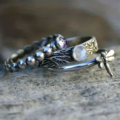 3 Stück Stilvolle Retro Ringe Herren Schmuck Libellen Muster Temu Switzerland