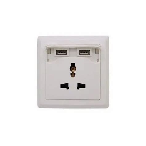 6 3 Pin Electrical Modular Socket With USB 240 V At Rs 20 Piece In Mumbai