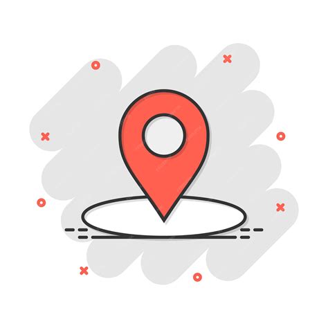 Premium Vector Vector Cartoon Map Pointer Icon In Comic Style Gps