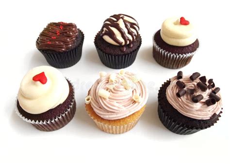 Six Assorted Cup Cakes Stock Image Image Of Beautiful 21326157