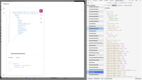 shortcut for graphiql playground filters open it only with orders