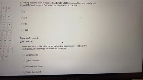 solved 1 assuming the auto cost reference bandwidth 10000