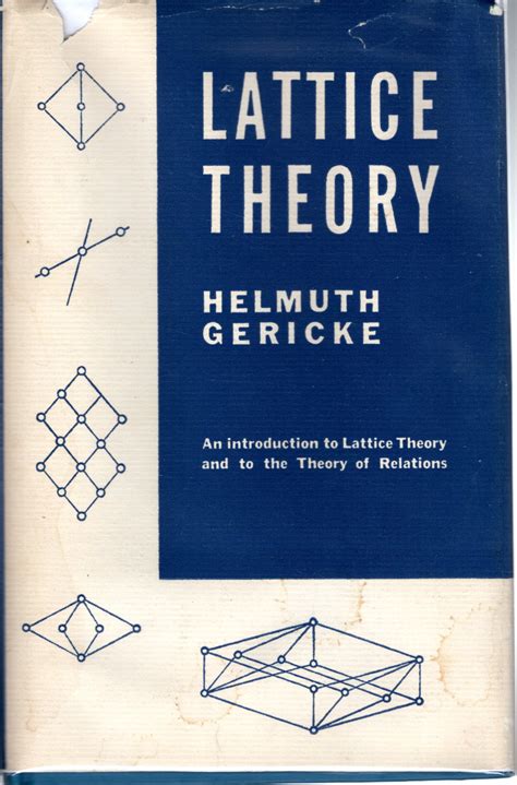 Lattice Theory By Gericke Helmuth Very Good Hardcover 1966 1st