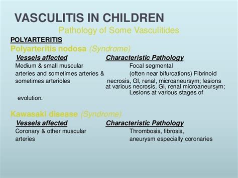 Pediatric Vasculitis Dr Inayat Ullah