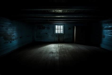 Empty Dark Room Premium Ai Generated Image