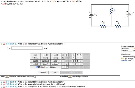 Solved 17 Problem 6 Consider The Circuit Shown Where