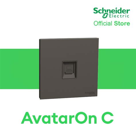 Schneider Avataron C Data Socket Rj45 Cat 6 1g Dark Grey Shopee Malaysia