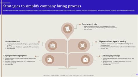 Streamlining Hiring Process Strategies To Simplify Company Hiring Process Ppt Template