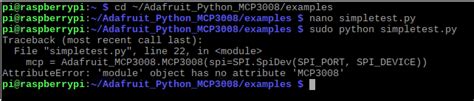 Attributeerror Mcp3008 Example Code · Issue 3 · Adafruit Adafruit Python Mcp3008 · Github