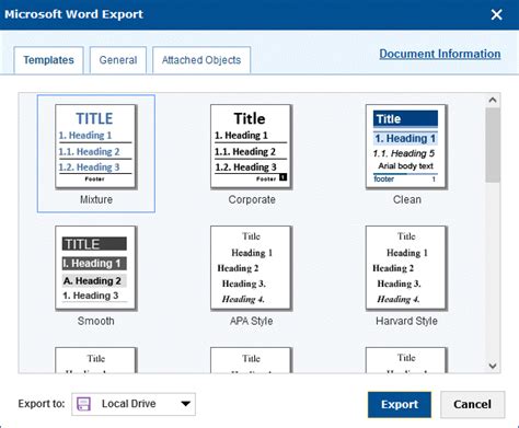 Exporting To Word
