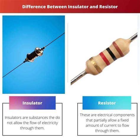 Insulator Vs Resistor Difference And Comparison