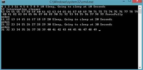 join sleep and interrupt methods in c threading mindstick