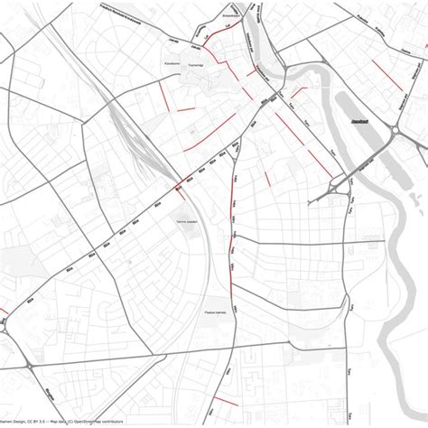 Road Segments Without Dedicated Bicycle Paths And With More Than 1000