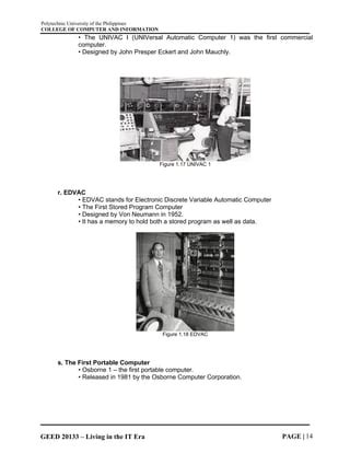 HISTORY OF COMPUTERS Pdf