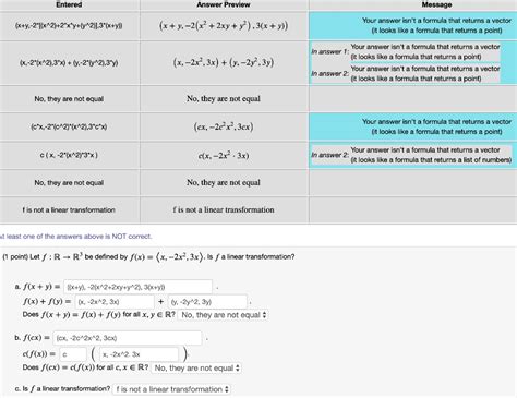 solved entered answer preview message your answer isn t tormula that