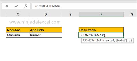 Aplicaciones de la Función CONCATENAR en Excel Ninja del Excel Aplicaciones de la Función CONCATENAR en Excel Ninja del Excel
