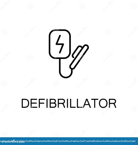 Defibrillator Flat Icon Or Logo For Web Design Stock Vector