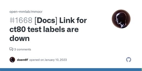 Docs Link For Ct80 Test Labels Are Down · Issue 1668 · Open Mmlab
