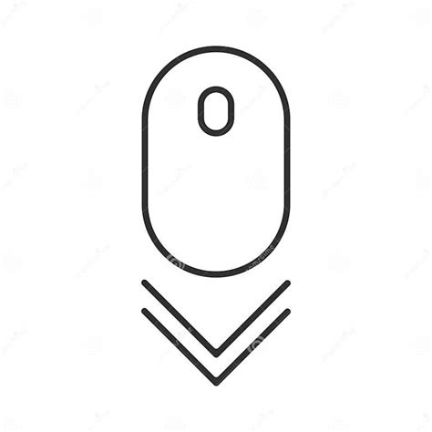 Scroll Down Icon Shape Scrolling Mouse Symbol For Web Or App Design