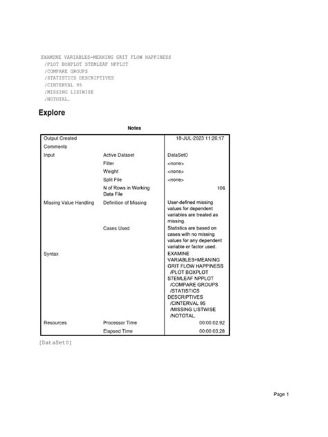 Data Analysis Pilot Pdf Mean Median
