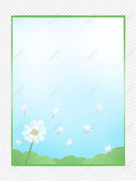 신선한 여름 민들레 테두리 Png 일러스트 무료 다운로드 Lovepik