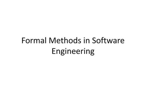 Formal Specification In Software Engineering Se9 Ppt Programming Languages Computing
