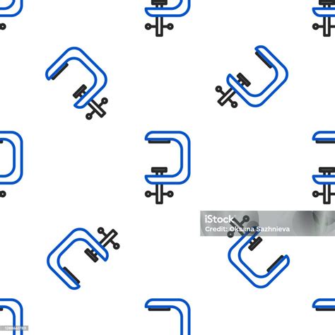 라인 클램프 및 나사 도구 아이콘은 흰색 배경에 원활한 패턴을 격리 자물쇠 장인 도구 다채로운 개요 개념 벡터 강철에 대한 스톡 벡터 아트 및 기타 이미지 Istock