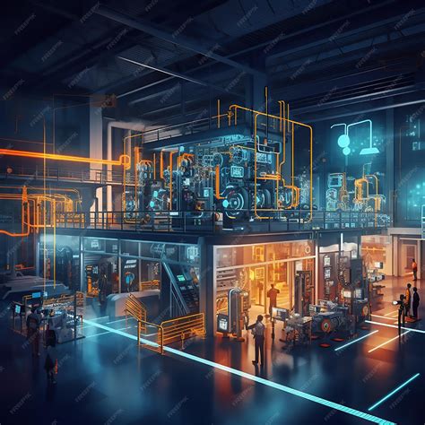 Premium Ai Image Smart Factory Interior Showcases Advanced Automation