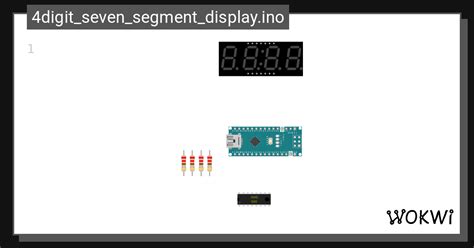 4digit Seven Segment Display Wokwi Esp32 Stm32 Arduino Simulator