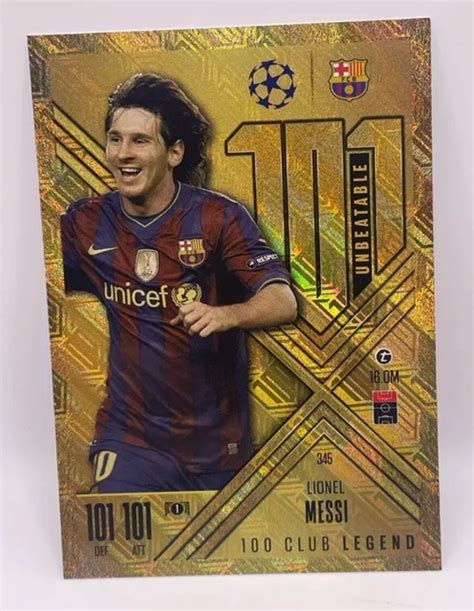 Lionel Messi 100 Club Match Attax Extra 2024 25 Barcelona 2026