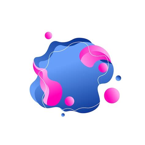 Premium Vector Liquid Fluid Blue And Pink Element Vector Design