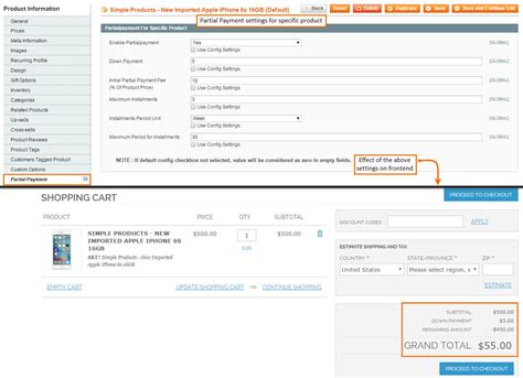 Partial Payment Settings For Specific Product Support Portal For Magento Extensions And Services