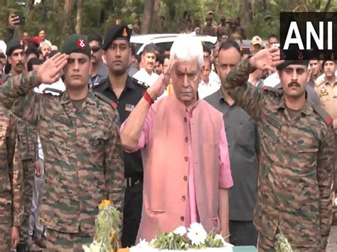 J K Lg Manoj Sinha Pays Tribute To Rifleman Sunil Kumar Killed In