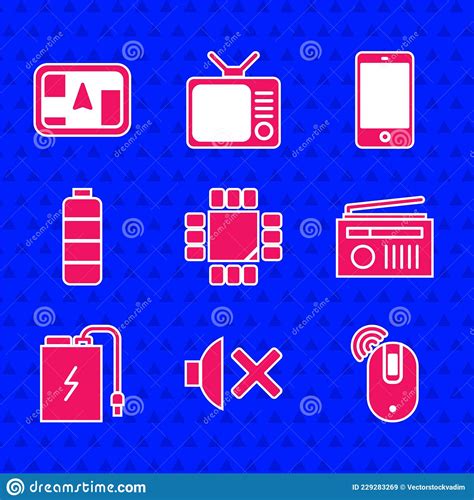 Set Processor With Microcircuits Cpu Speaker Mute Wireless Computer