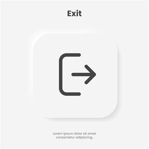 Logout Icon Exit Icon Vector Sign Out Symbol Emergency Fire Exit Door Icon Arrow Symbol For