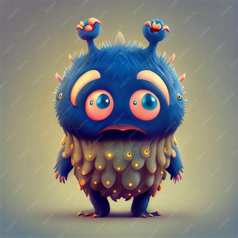 Premium Ai Image Cute Monster Cartoon Character Illustration