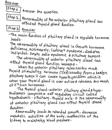 Solved Explain Why An Abnormality Of The Anterior Pituitary Gland Can Course Hero