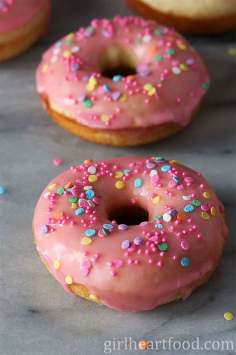 Vanilla Glazed Donuts With Simple Icing Sugar Glaze Girl Heart Food®